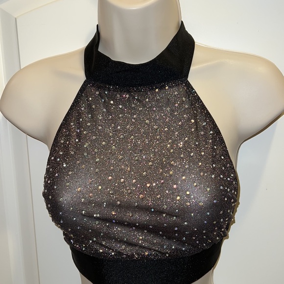I Heart Raves | Tops | New Glittery Mesh Halter Top | Poshmark